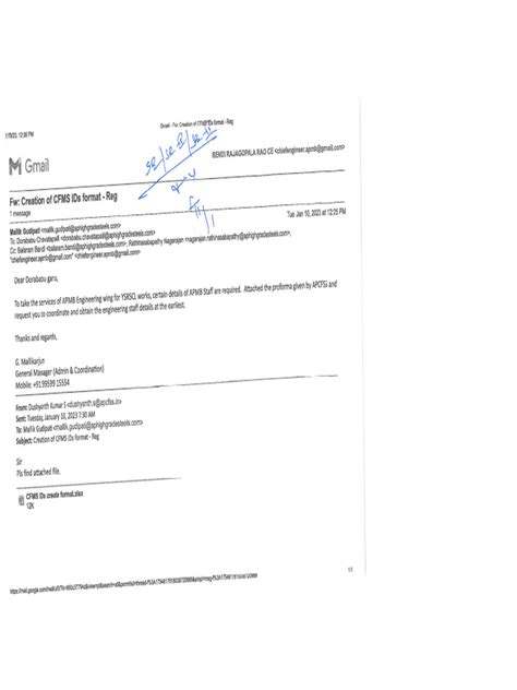 Creation Of Cfms Ids Format Reg Pdf