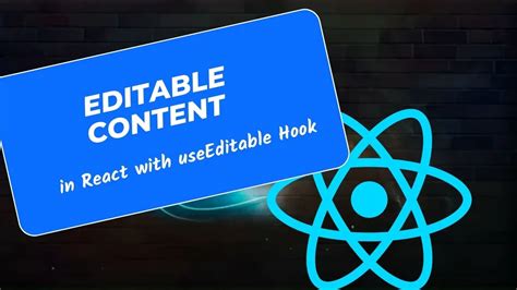editable content in react with useeditable hook