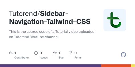 Github Tutorendsidebar Navigation Tailwind Css This Is The Source Code Of A Tutorial Video