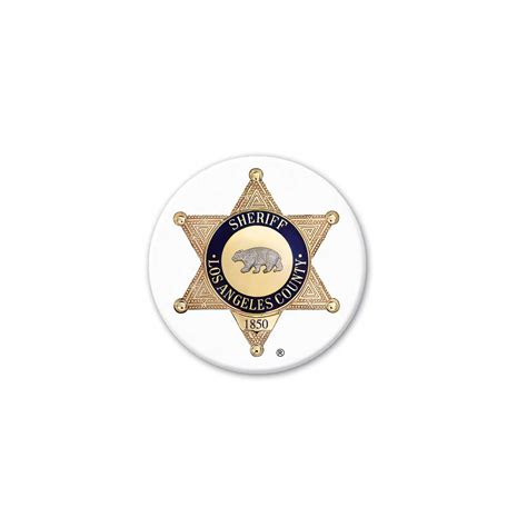 Badge Lasd Button With Pin Backing 2 5” Sheriffs Relief Association