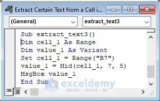 How To Extract Certain Text From A Cell In Excel Vba Codes