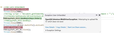 Image Selenium Cunable To Upload File On Web Page Stack Overflow