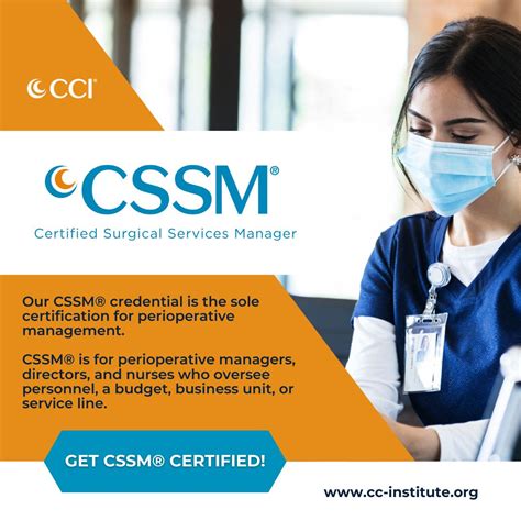 Cssm Certified Surgical Services Manager On Linkedin Cci Cssm