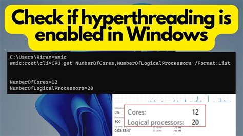 Check If Hyperthreading Is Enabled In Windows Youtube