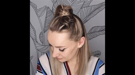 Видео Быстрая прическа хвост с плетением Youtube