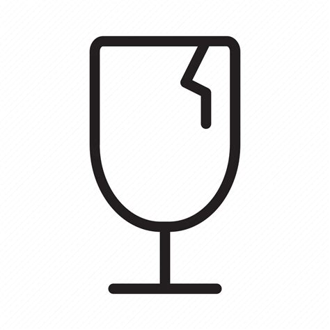 Glassware Fragile Warning Package Caution Icon Download On Iconfinder