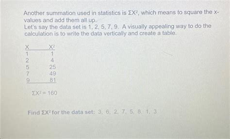 Solved What is Summation Notation Summation Σ just means Chegg com