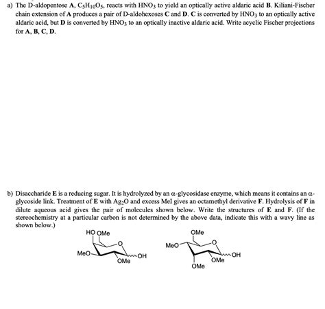 Answered A The D Aldopentose A C5h1005 Reacts… Bartleby