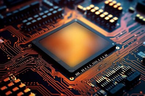 Premium Ai Image Closeup On An Advanced Cpu Ram Microchip Of A Powerful Computer Board