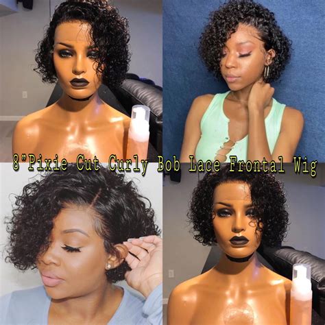8” Pixie Cut Curly Bob Lace Front Wig Shop I Am Beauty