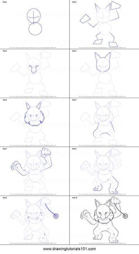 How To Draw Hypno From Pokemon Printable Drawing Sheet By Drawingtutorials Com Artofit