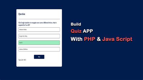 Javascript Phpquiz App Tutorial Building With Html And Css Source