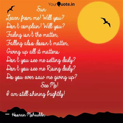 Sun Learn Quotes And Writings By Hoor E Ain Mohiuddin Yourquote