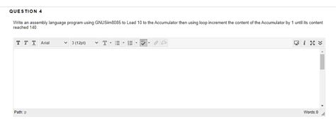 Solved Question 4 Write An Assembly Language Program Using