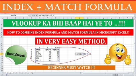 How To Use Index Match Formula In Microsoft Excel Father Of Vlookup Index Part 2 In