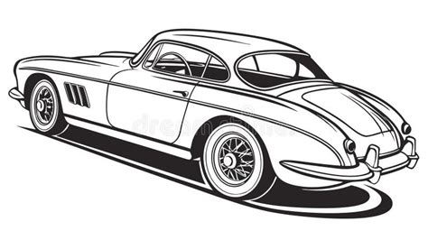 Classic Car Vintage Automotive Design Illustration Vector Design Generative Ai Stock Vector