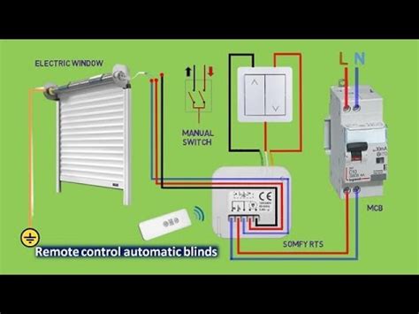 Automatic Remote Home Windows How To Connect A Somfy RTS Electric Roller Blind YouTube