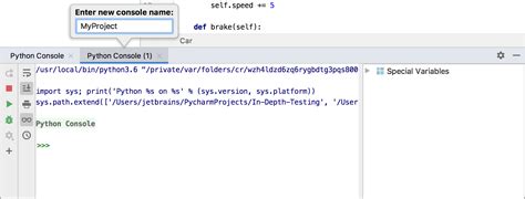 Python Console PyCharm