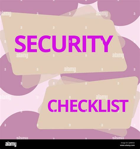 Text Sign Showing Security Checklistprotection Of Data And System Guide On Internet Theft Word