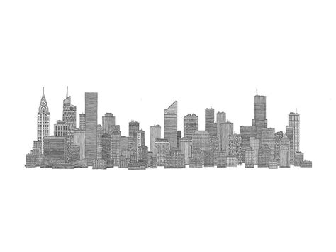 New York Skyline Pencil Drawing At Explore