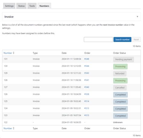 Invoice Numbering Issue