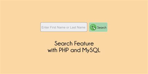 Simple Search Feature With Php And Mysql Coding Cheese