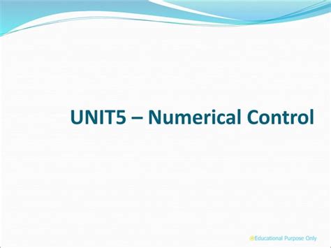 Numerical Control And CNC PPT