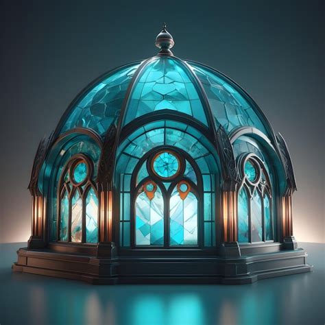 Premium Photo Miniature Dome Stained Glass