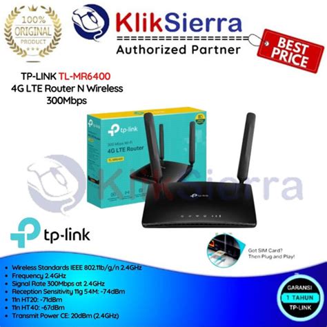 Jual Tp Link Tl Mr G Lte Router N Wireless Tplink Mbps Jakarta Pusat Kliksierra