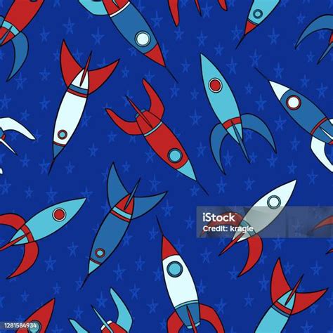 로켓과 별은 매끄러운 패턴을 낙서합니다 손으로 그린 배경 표면 디자인 인쇄 포스터 아이콘 웹 그래픽 디자인에 대한 벡터 일러스트레이션 0명에 대한 스톡 벡터 아트 및 기타