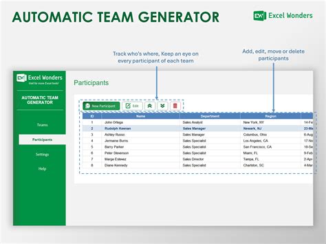 Automatic Team Generator Excel Template Planning And Player Automatic Team Generator Excel Template Planning And Player