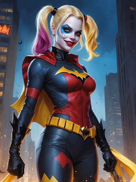 Harley Quinn As Batgirl By Redandblackjester On Deviantart