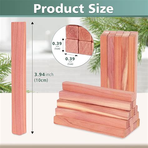 50pcs Cedar Sticks 100 Aromatic Red Cedar Blocks Cedar Planks For Closet Storage Wardrobe