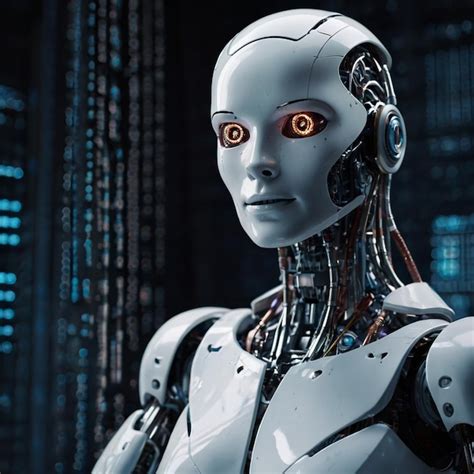 ai robot using cyber security to protect information privacy 3d