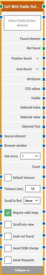 Get Web Radio Button Web Building Blocks Leapwork Documentation