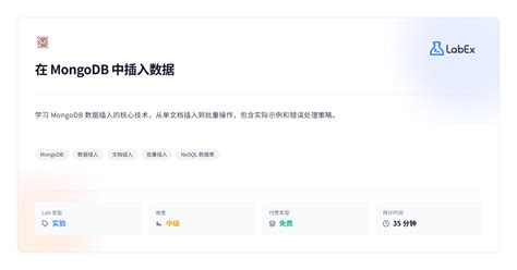 如何在 mongodb 中插入数据 labex