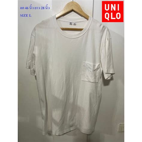 ยูนิโคล่ Uniqlo เสื้อยืด ยู ยนิโคล่ U Uniqlo อก 46 นิ้ว ยาว 28 นิ้ว Size L สภาพดี ไม่มีตำหนิจ้า