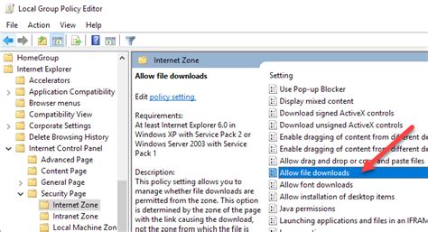 Block File Downloads In Internet Explorer