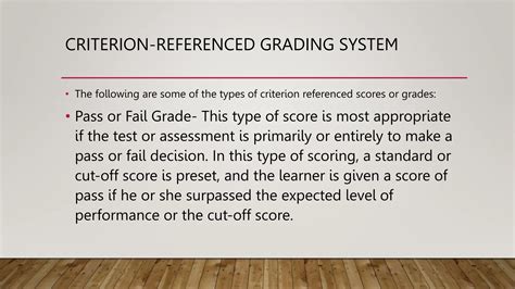 Grading System Norm And Criterion Pptx