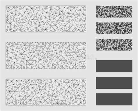 Database Vector Mesh Wire Frame Model And Triangle Mosaic Icon Stock Vector Illustration Of