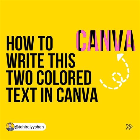 How To Write Two Colored Text In Canva Graphic Design Tutorials Learning Canvas Learning