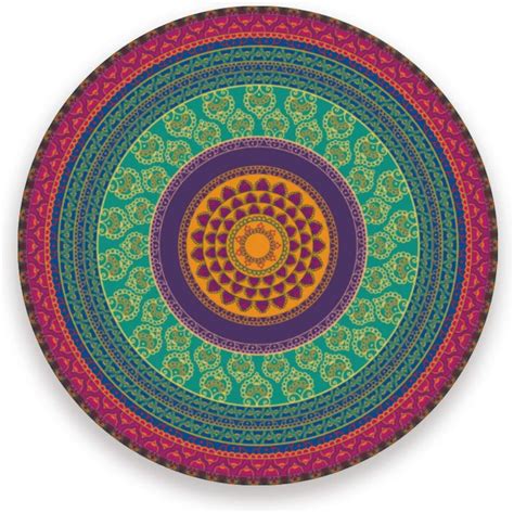 Hotbar Henna Mandala Coasters For Drinks Set Of 4 Absorbent Ceramic