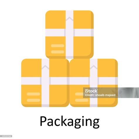 패키징 벡터 플랫 아이콘 디자인 그림입니다 흰색 배경에 전자 상거래 및 쇼핑 기호 Eps 10 파일 0명에 대한 스톡 벡터 아트 및 기타 이미지 Istock