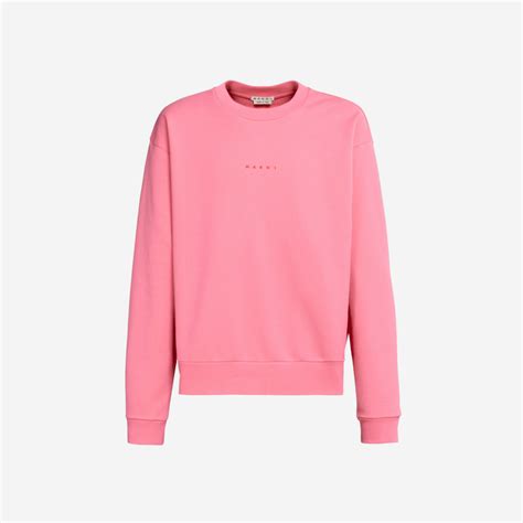 마르니 로고 코튼 스웨트셔츠 핑크 캔디 Marni Kream