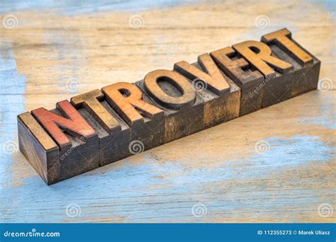 Introvert Word In Wood Type Stock Image Image Of Alone Introvert 112355273
