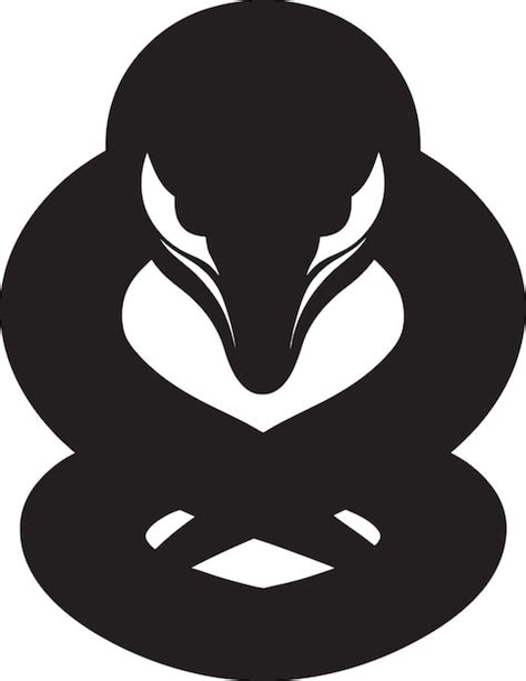 Зловещий Python Черный Вектор Графический Абиссальный Змея Змея