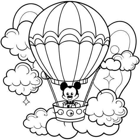Friendly Micky Mouse Cartoon Coloring Page Premium Ai Generated Vector