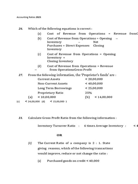 Accounting Ratios Pdf