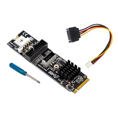 M 2 Pcie на передний Usb3 1 Type Eandc 19pin 20pin карта расширения M Key Golden Finger адаптер