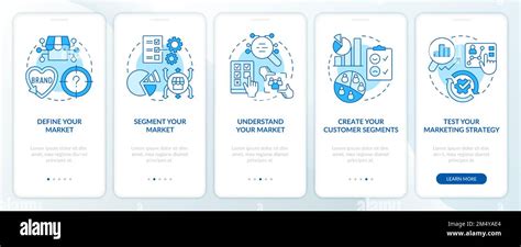 Get Started With Segmentation Blue Onboarding Mobile App Screen Stock Vector Image And Art Alamy